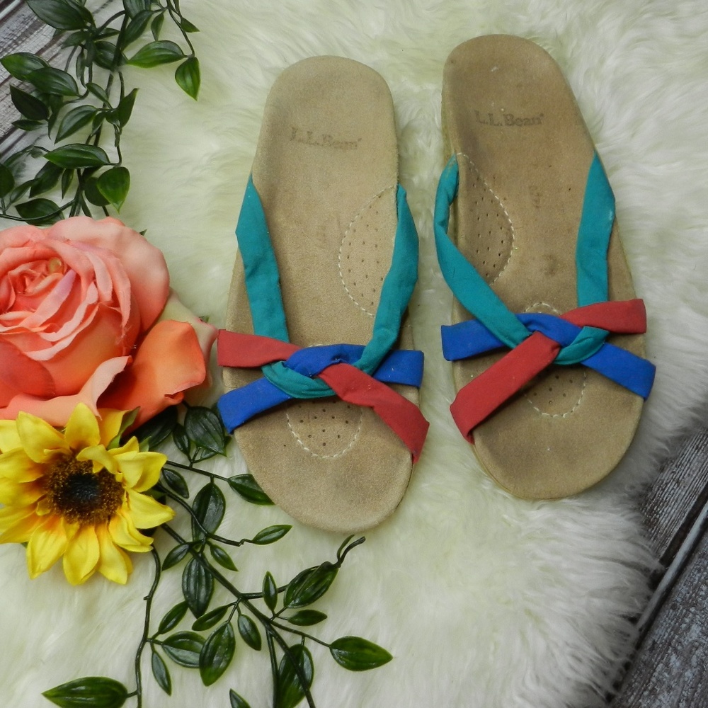 L.L. Bean Vintage Women's Flip Flop Sandals Size 8 - Gem